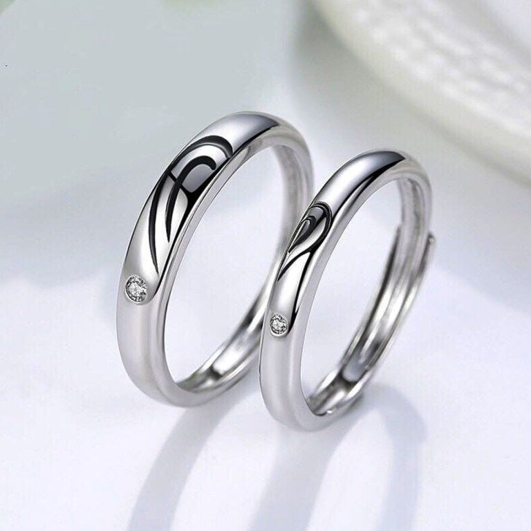925 Sterling Silver Couple Ring Set – রৌপ্যরূপ
